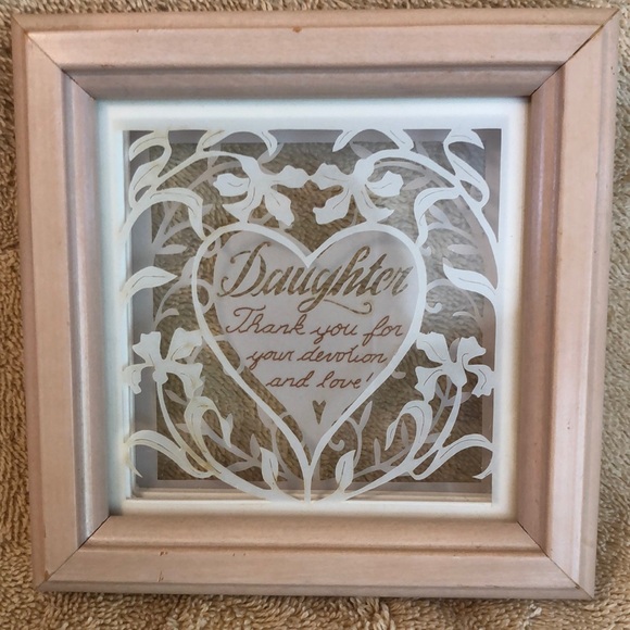 Art | Daughter Shadow Box 5x5 Frame Is Pink | Poshmark